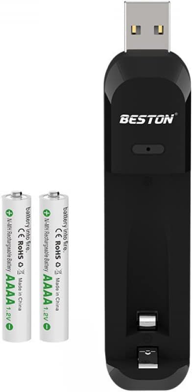 Smart AAAA Battery Charger with 2 Counts Rechargeable AAAA Batteries ...