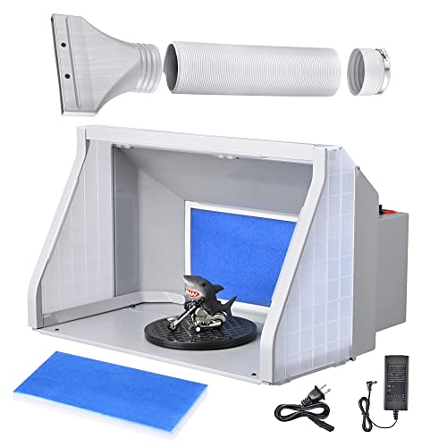 Snapklik.com : Dual Fans Portable Airbrush Spray Booth Kit W/ 3 LED ...