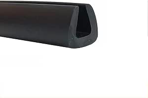 Amazon.com: U Shape Rubber U Rubber Channel Flat Bottom 3.28Ft Black ...