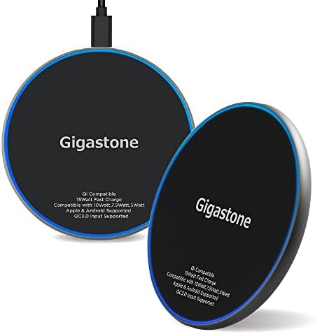 Amazon.com: Gigastone Wireless Charger, Qi-Compatible 15W Wireless ...