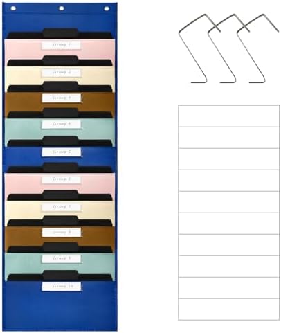 Smead Cascading Wall Organizer, 6 Removable Folder Pockets, Letter Size ...