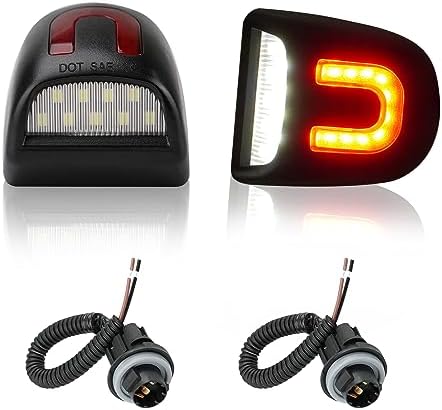 Amazon.com: Bestview Red U-shaped Full LED License Plate Lights Tag ...
