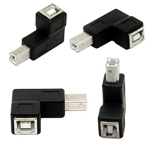 New V90 Degree Right Angle USB 2.0 Type B Male to USB B Female Adapter ...