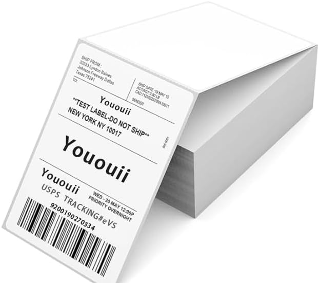 Amazon.com : 4 X 6 in Thermal Labels, Fanfold Thermal Paper, Direct ...