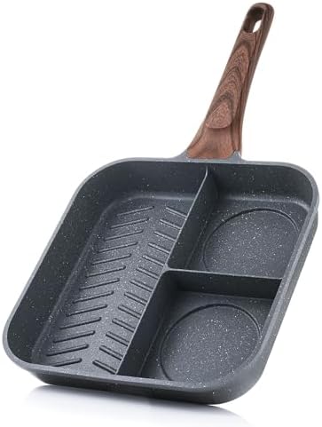 Amazon.com: Master Pan Non-Stick Divided Grill/Fry/Oven Meal Skillet ...