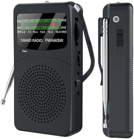 Amazon.com: FM AM SW Back Clip Pocket Radio, Battery Operated Mini ...