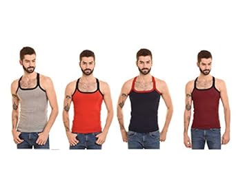 Buy ALNIK Presents Pure Cotton Mens Sleeveless Gym Vest Sando Cotton ...
