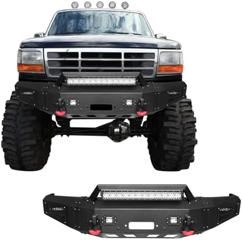 Amazon.com: Vijay Front Bumper Compatible with 1992-1997 Ford F150 F250 F350 with Winch Plate ...