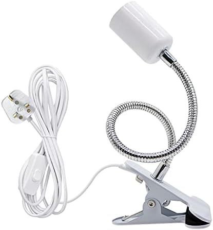 LAKONEI 360 Degrees Flexible Clip Lamp Holder Bedside Reading Light ...