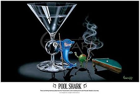 Amazon.com: Michael Godard - Pool Shark Art Print: Posters & Prints