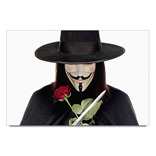 Zanky V for Vendetta Rose and Knife 12x18 inches Matte poster ...