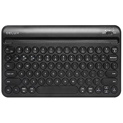 DeLUX K2213V Bluetooth Keyboard, Ultra Slim, Rechargeable Wireless ...