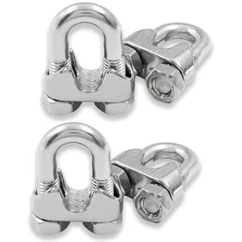 Zorveiio 304 Stainless Steel 1/2 Inch M12 Wire Rope Cable Clip Clamp ...