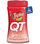 Typhoo QT Instant Black Tea with Whitener, 6 Jars of 225g (Total 1.35kg ...