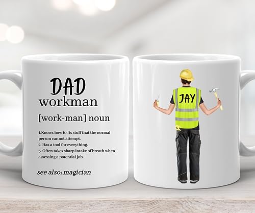 Dad Builders Gift, Builders Mug, Workman Mug, Construction Mug ...
