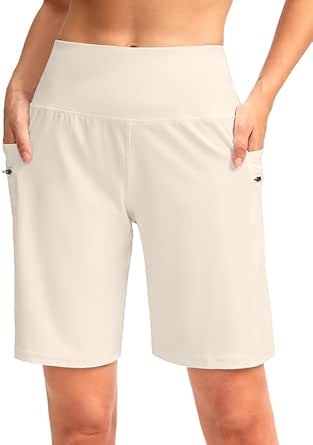 Amazon.com: G Gradual Women's High Waisted 9" Bermuda Shorts with ...