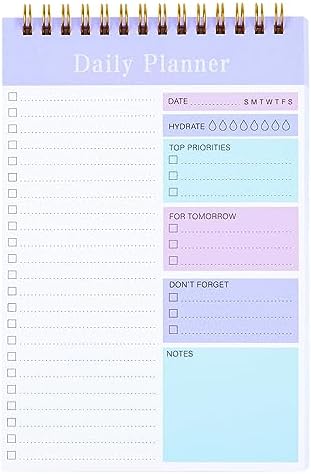 Amazon.com : MSTONAL To Do List Notepad, 52 Sheets Undated Daily ...