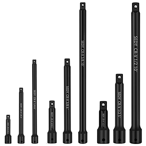 Snapklik.com : Socket Extension Ratchet Extension Set: 9PCS 3/8 Inch ...