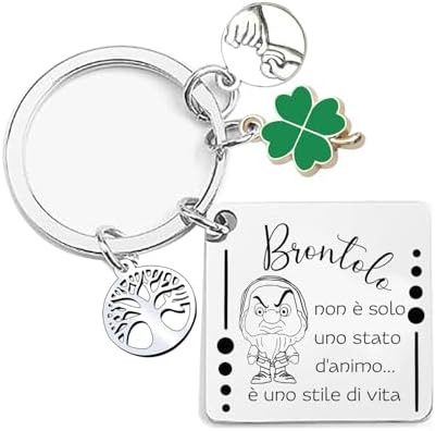POIUYTRE Portachiavi Brontolo Idea Regalo Sette Nani Donna Uomo Ragazza ...