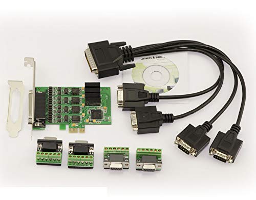 KALEA-INFORMATIQUE 4-Port RS422 RS485 controller card on PCIe slot with ...