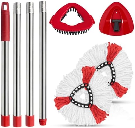 2 Spin Mop Replace Head Compatible with Vileda Turbo System, 30”-58 ...