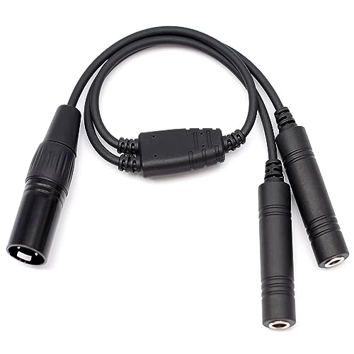 Erchon Aviation Headset Adapter GA Dual Plug for Airbus XLR 5 Pin Male ...