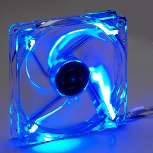 80mm Blue LED Cooling PC Case Fan : Amazon.co.uk: Computers & Accessories