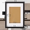 wyewye A2 Picture Frame, Wooden A2 Frames, A2 Photo Frame with Mount ...