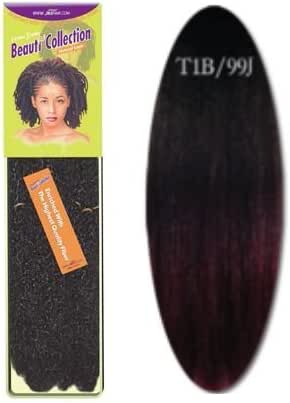 Amazon.com : Beauti Collection Synthetic Hair Afro Kinky Bulk - T1b/99j ...