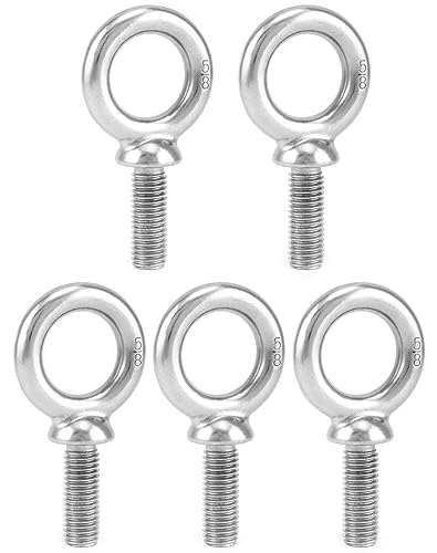Eye Bolt ZAUGONTW 5 Inch Eye Hooks, s Screw In Hooks Stainless Steel, 2 ...