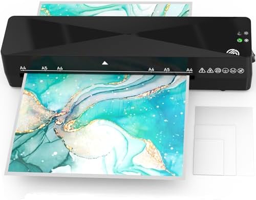 Crenova A4 Laminator, Thermal Laminator Machine for Hot and Cold Settings with 10 Laminating ...
