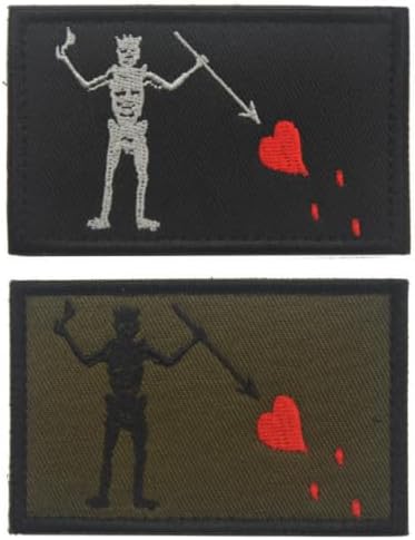 Amazon.com: 2pcs Blackbeard Pirate Embroidery Patch Military Patches ...