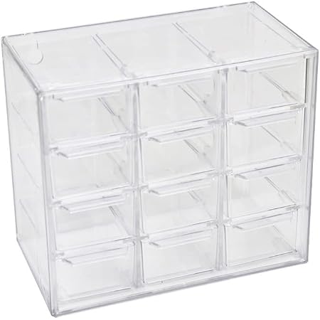 Amazon.com: Mini Desktop Drawer Box 12 Compartments Plastic Desk ...