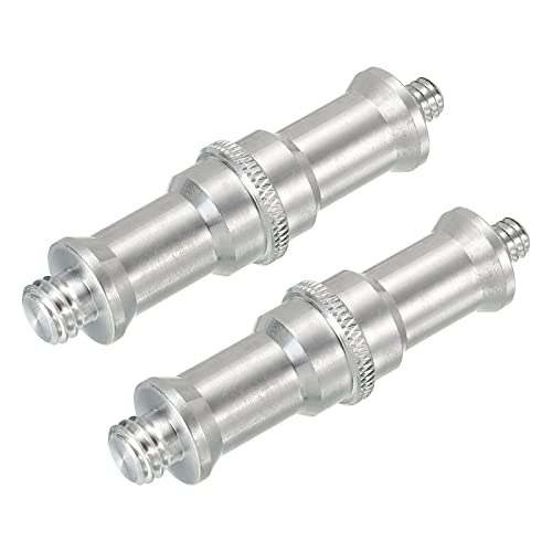 PATIKIL Light Stand Adapter 3/8 Male to 1/4 Male Converter Threaded ...
