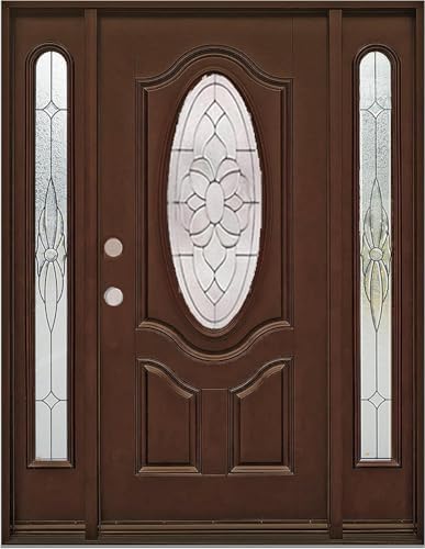 Amazon.com: BGW Doors Mahogany Finish Fiberglass Single Front Entry ...