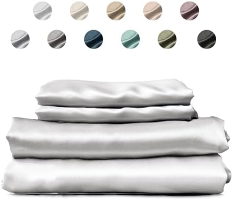 Amazon.com: Mulberry Park 100% Pure Mulberry Silk 4-Piece Sheet Set ...