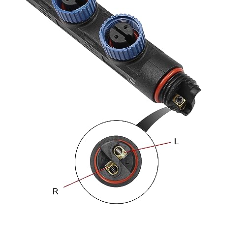 PNGKNYOCN 2 Way M15 IP67 Waterproof Connector Box 2 Pole Wire and 2-pin ...