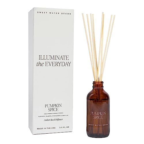 Amazon.com: Sweet Water Decor Amber Reed Diffuser Set | Pumpkin Spice ...