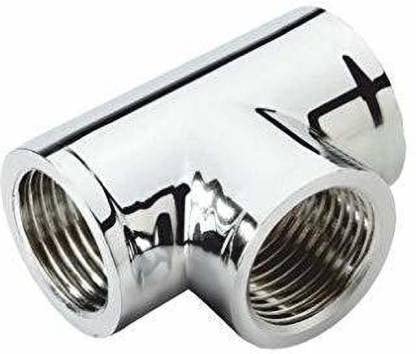 NEW WARE 1/2-Inch Brass Chrome Plated CP TEE with Internal Thread 3-Way ...