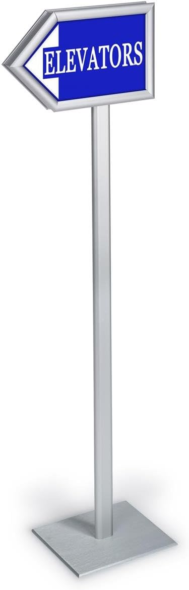 Amazon.com : 54.75"h Directional Arrow Sign with Front-Loading Frames ...