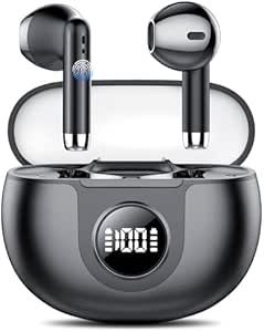 Amazon.com: taopodo Wireless Earbuds, Bluetooth Headphones 5.3 Bass ...