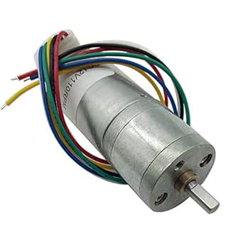 Amazon.com: Motor DC Encoder de motor con engranaje de CC 6V 12V 24V de ...