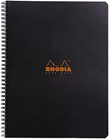 Rhodia Wirebound A4 Notebook Ruled with Margin, Black : C Rhodia ...
