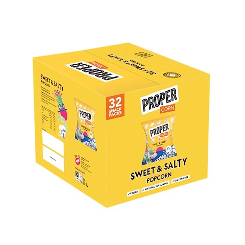 PROPERCORN Sweet & Salty Popcorn, Natural Sea Salt and Demerara Sugar ...