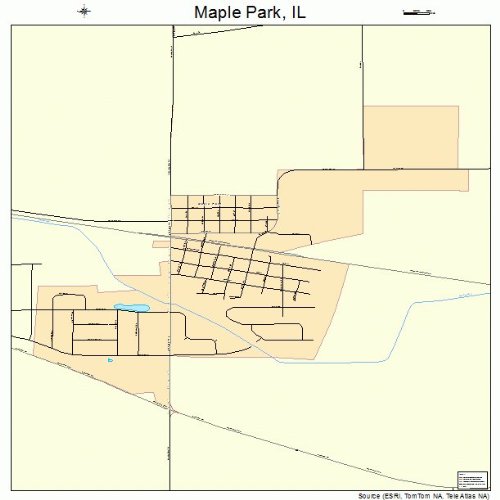 Amazon.com: Large Street & Road Map of Maple Park, Illinois IL ...