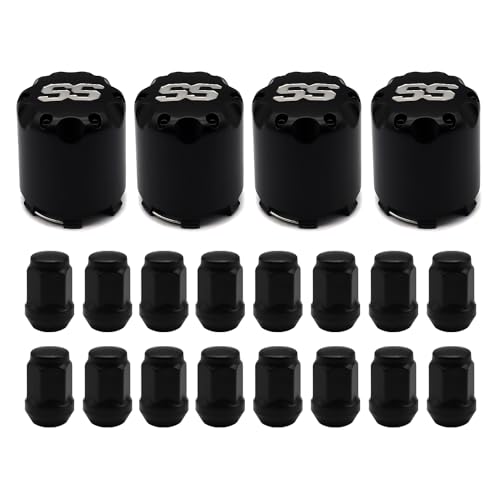 Snapklik.com : CLUBRALLY Black Golf Cart Center Caps & Wheel Lug Nuts Kit