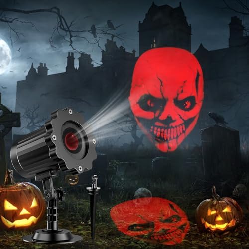 Amazon.com : 4 Pack Halloween Decoration LED Glowing Light Up Skulls ...