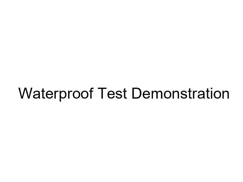 Watch Waterproof Test Demonstration on Amazon Live