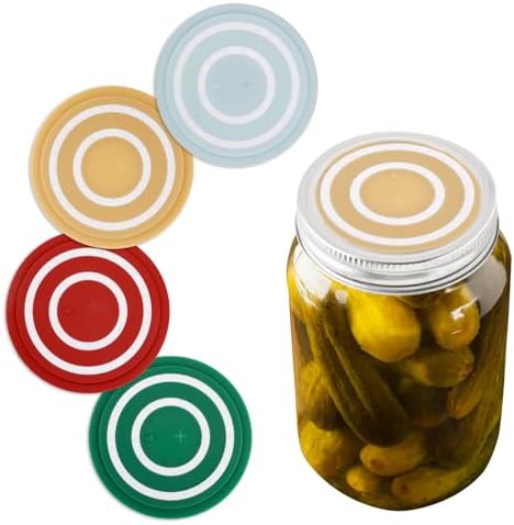 Fukaisu 4pcs Airlock Fermentation Lids for Wide Mouth Mason Jars ...