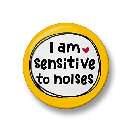 I am sensitive to noises Pin Badge, 32mm, Audio Processing Issues ...